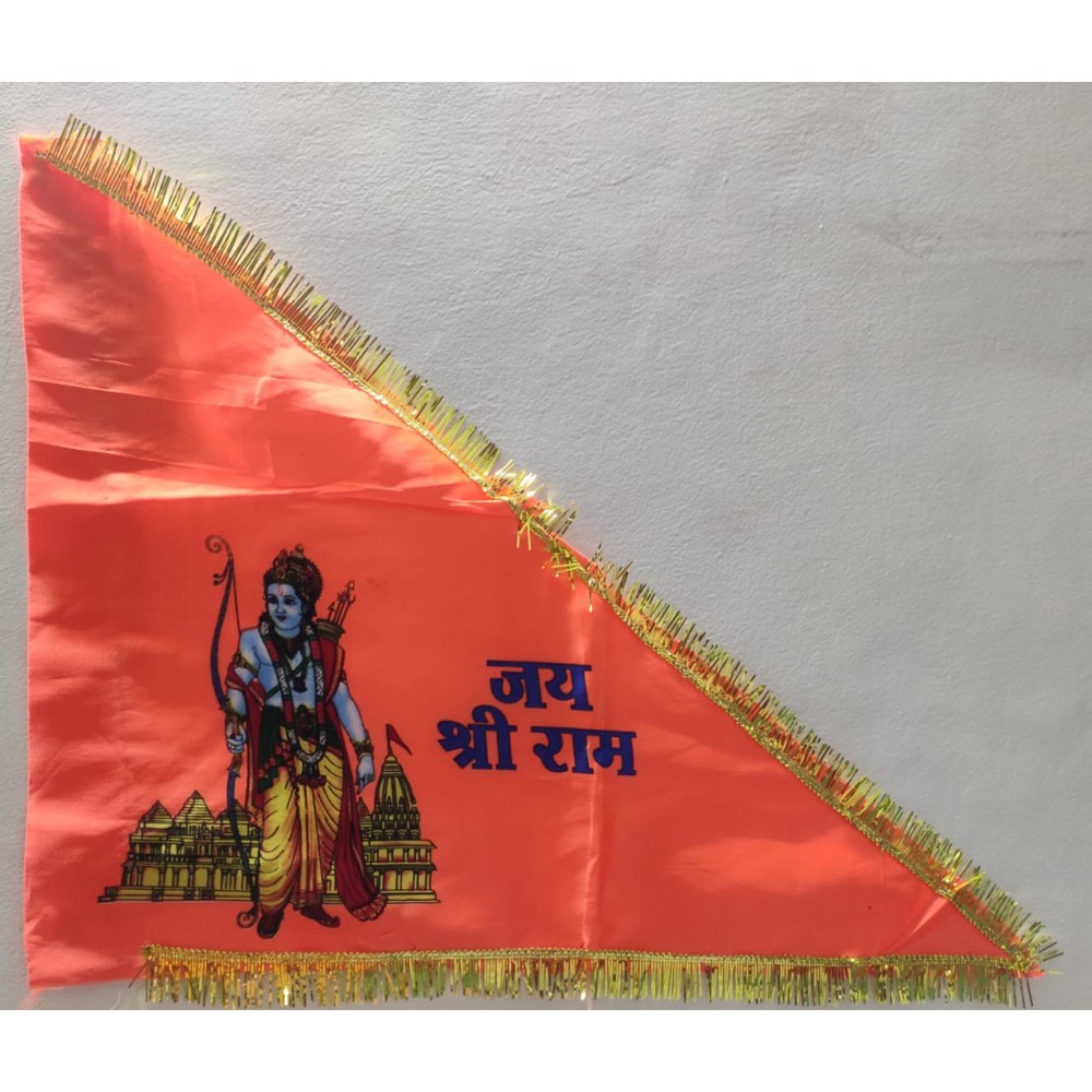 Deity Poshak, Chunris and Flags : Jai Shree Ram Flag with ...