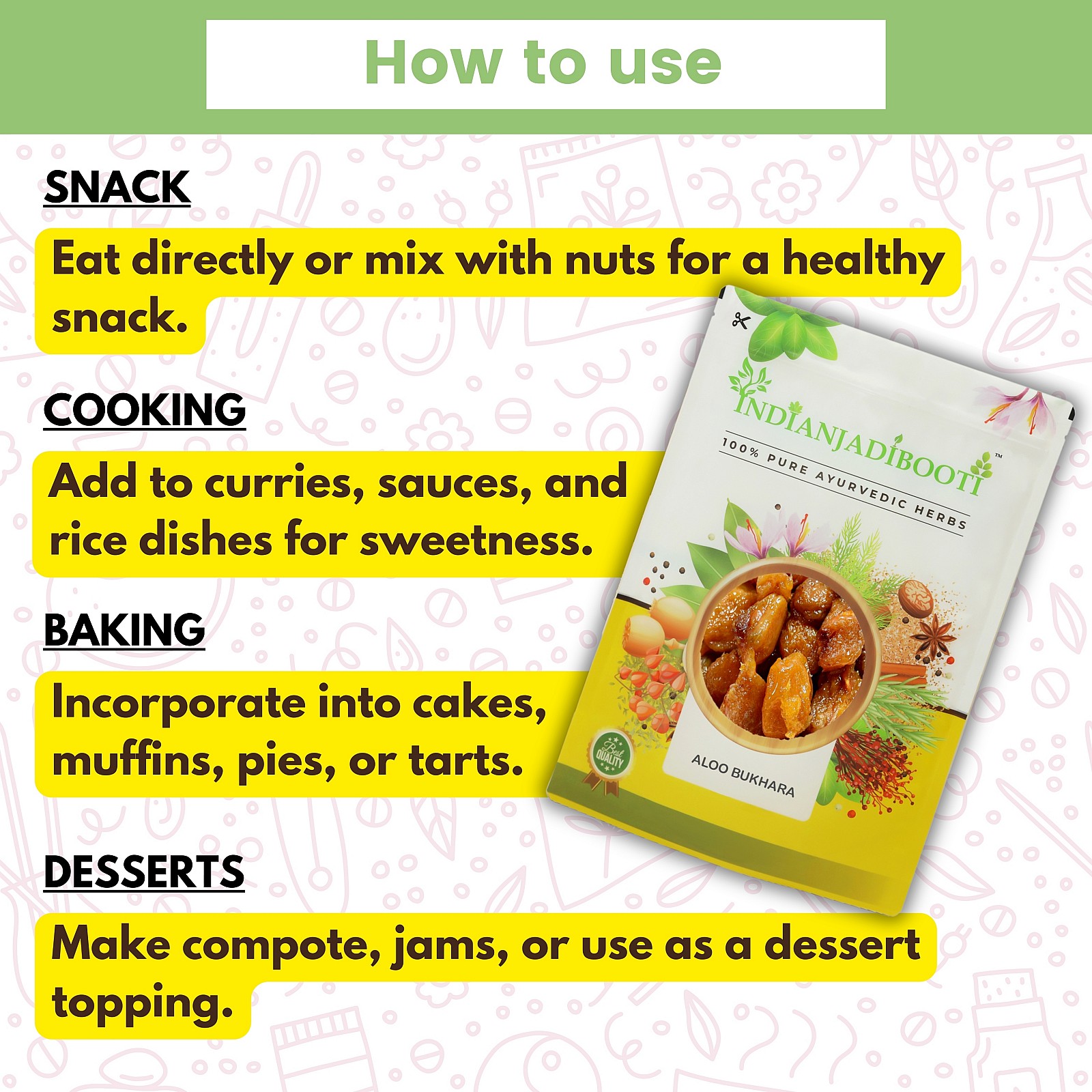Dry Fruits : Alu Bukhara (Dried Prunes) - Sweet & Sour