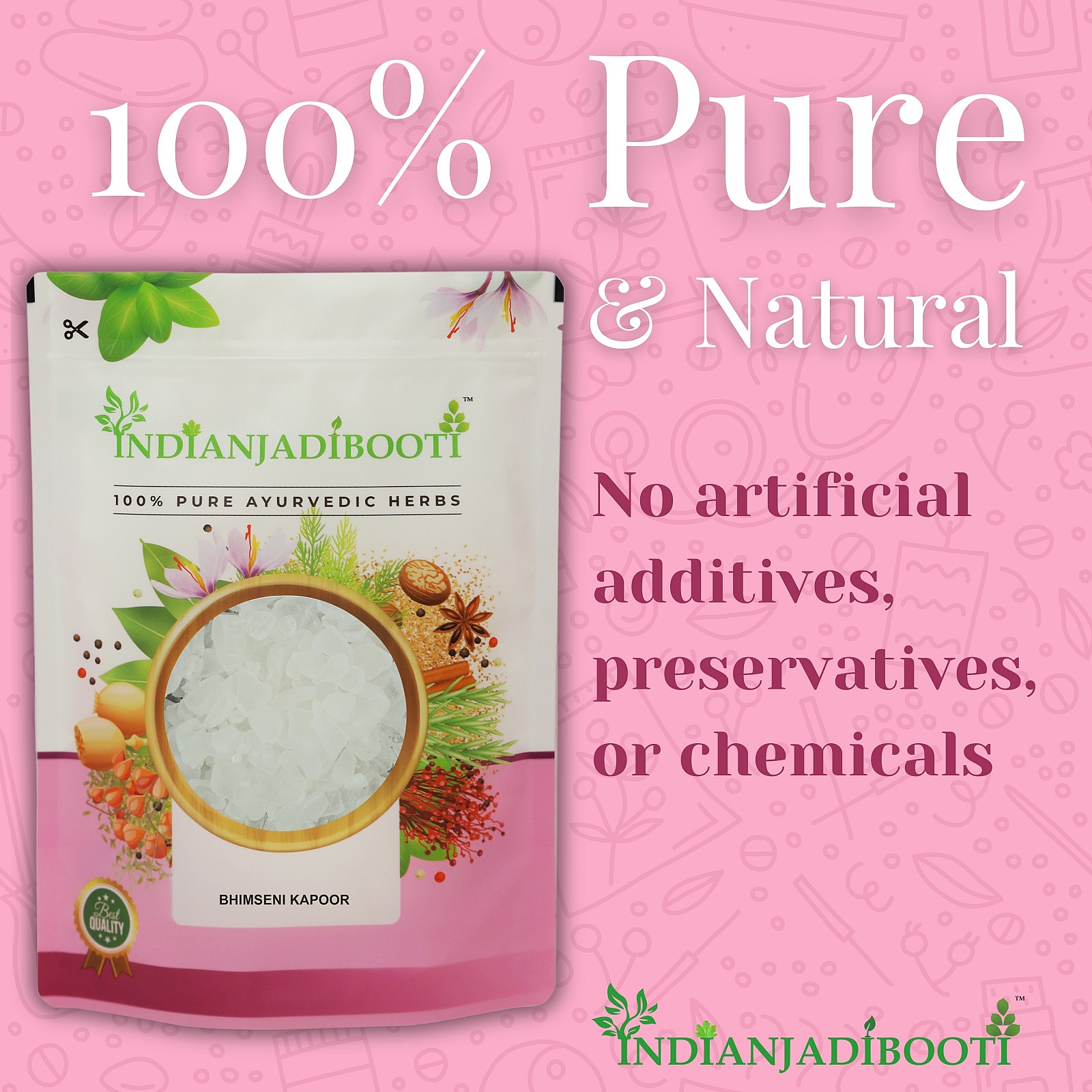 Raw Wholesome Sabut Herbs : Bhimseni Kapur - Baras Kapoor ...