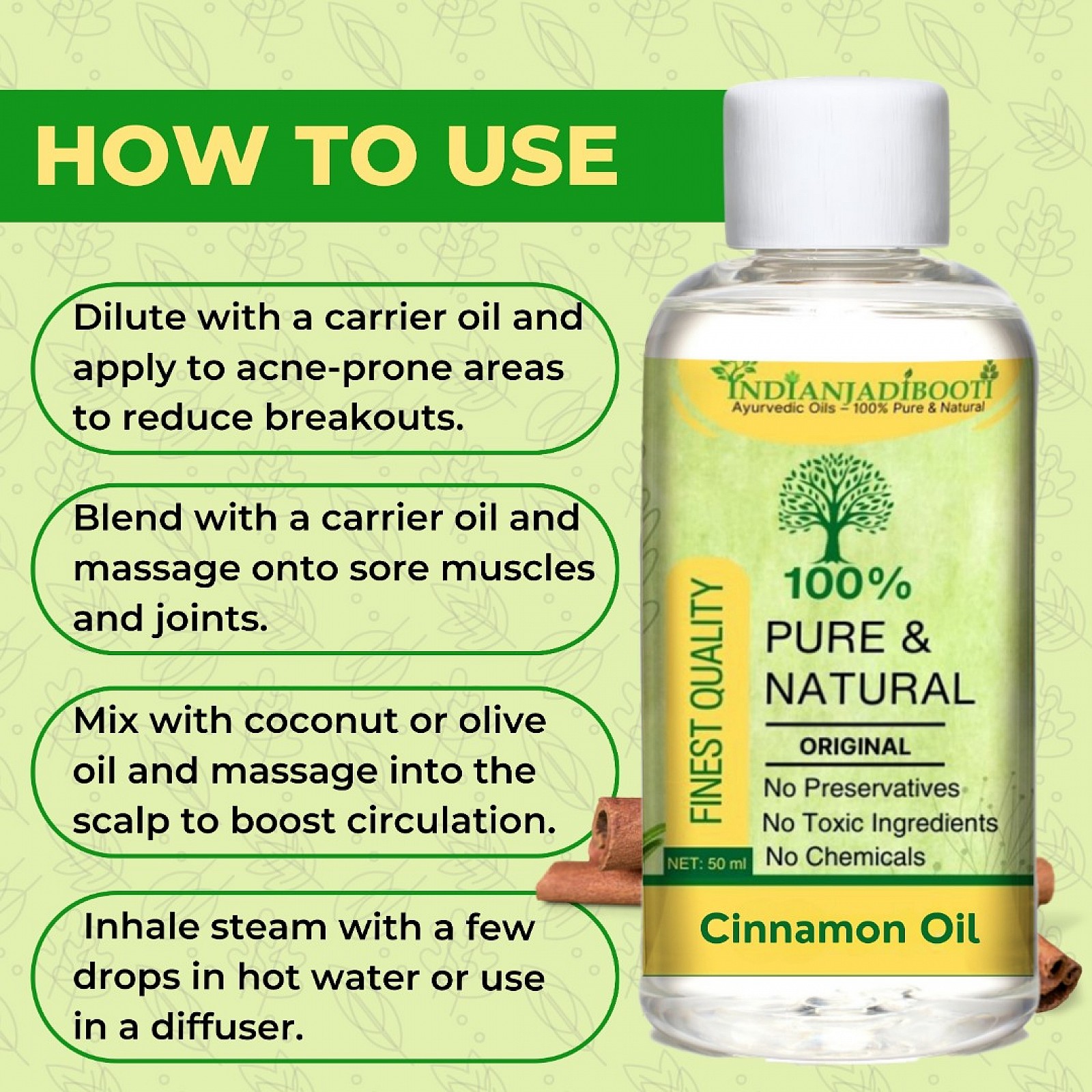Hair : Cinnamon Essential Oil - Dalchini - Daalcheeni - Twak ...